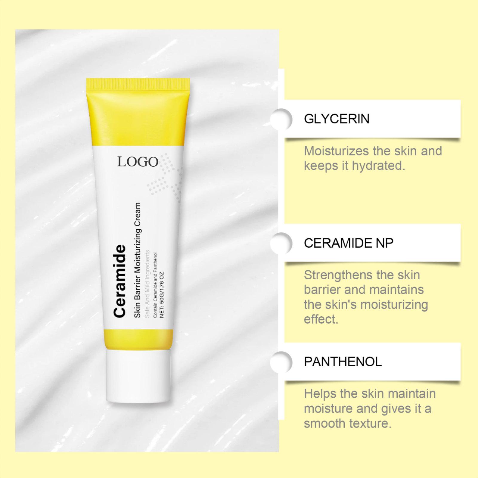 Ceramide Moisturizing Cream - Guangzhou Skin Care manufacturer in China ...